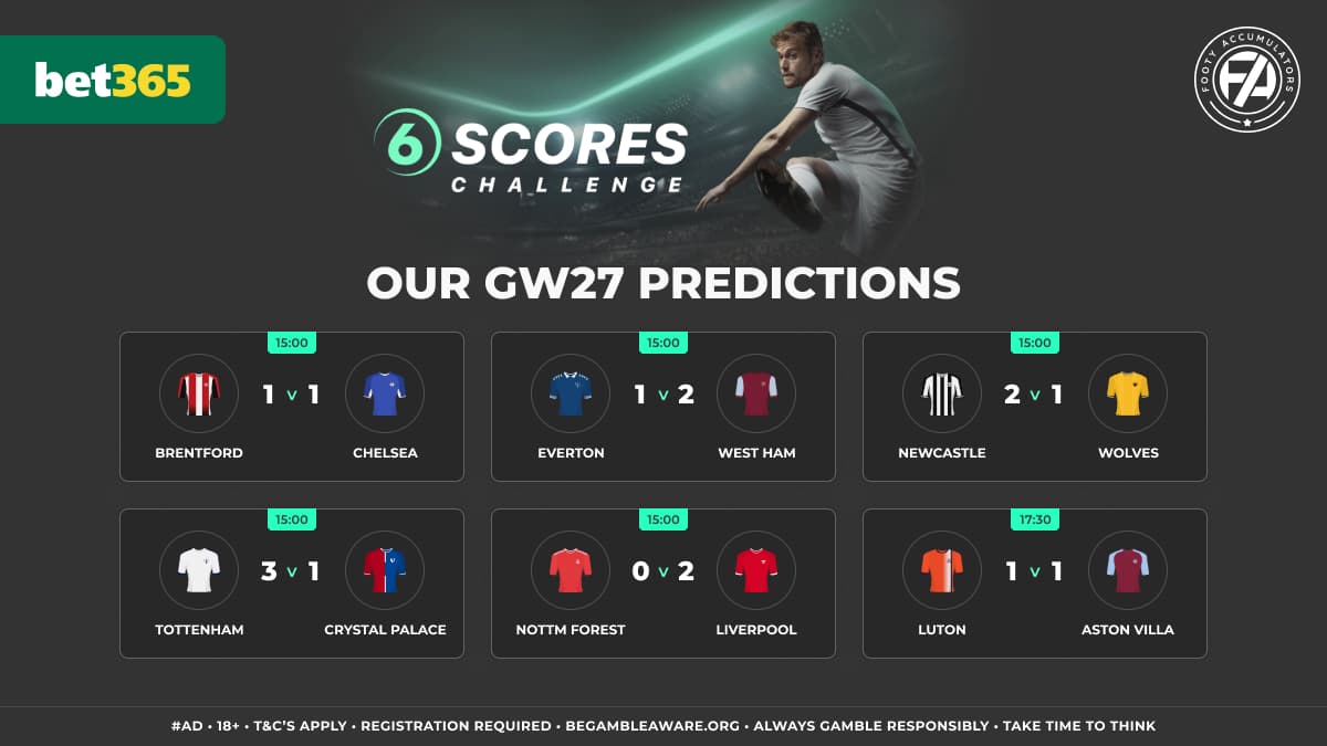 bet365 6 Scores Tips | Hints & Predictions | Footy Accumulators